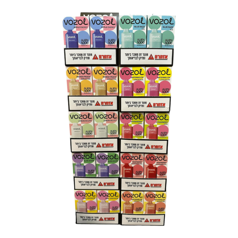 וויפ חד פעמי ווזול - 5000 שאיפות VOZOL VAPE