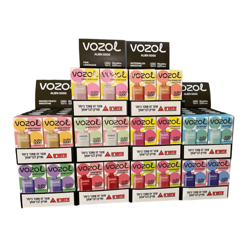 וויפ חד פעמי ווזול - 5000 שאיפות VOZOL VAPE
